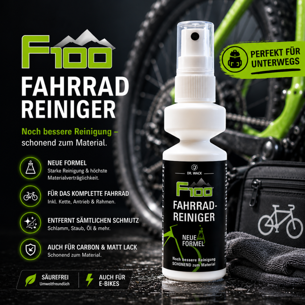 DR. WACK F100 Fahrradreiniger Fahrrad Reiniger Spray E-Bike Carbon Ma ...